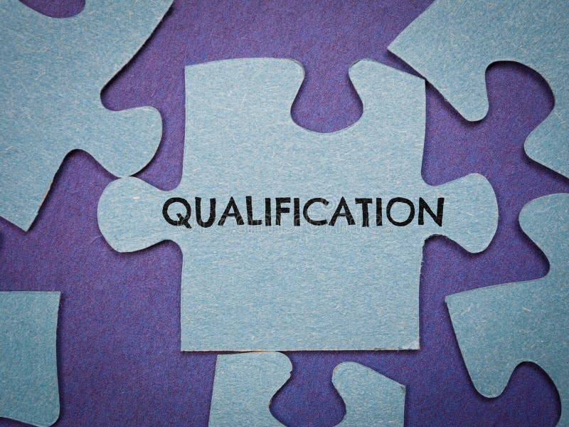 Qualification Term Meaning on Puzzle Piece Stock Image - Image of ...