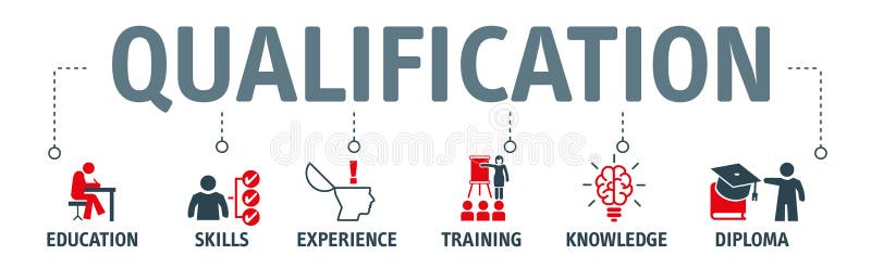 Qualification Vector Icons on White Background Stock Vector ...