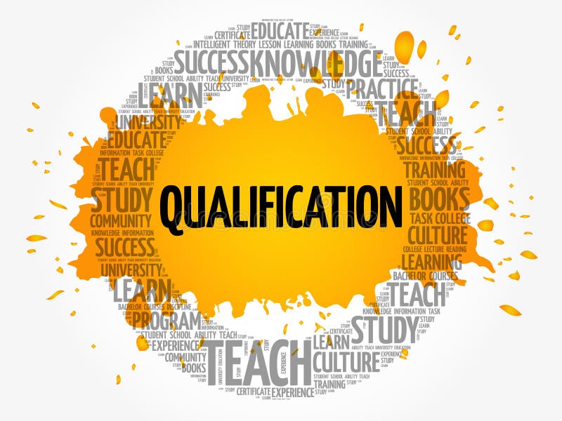 Qualification Word Cloud Collage Stock Illustration - Illustration of ...