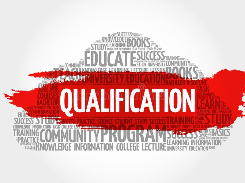 Qualification Word Cloud, Education Concept Stock Illustration ...