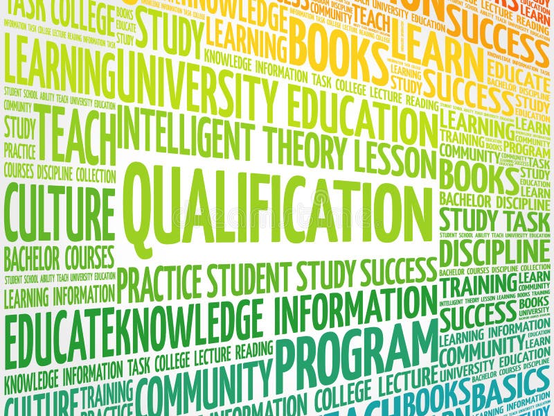 Qualification Word Cloud, Education Concept Stock Illustration ...