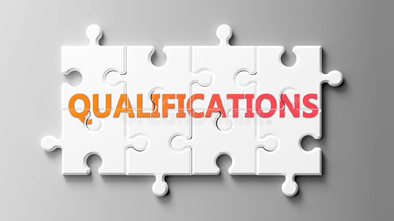 Qualifications Complex Like a Puzzle - Pictured As Word Qualifications ...