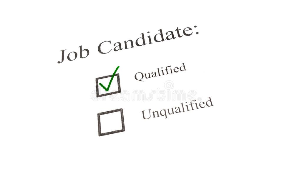 Qualified candidate check stock image. Image of employment - 29259301