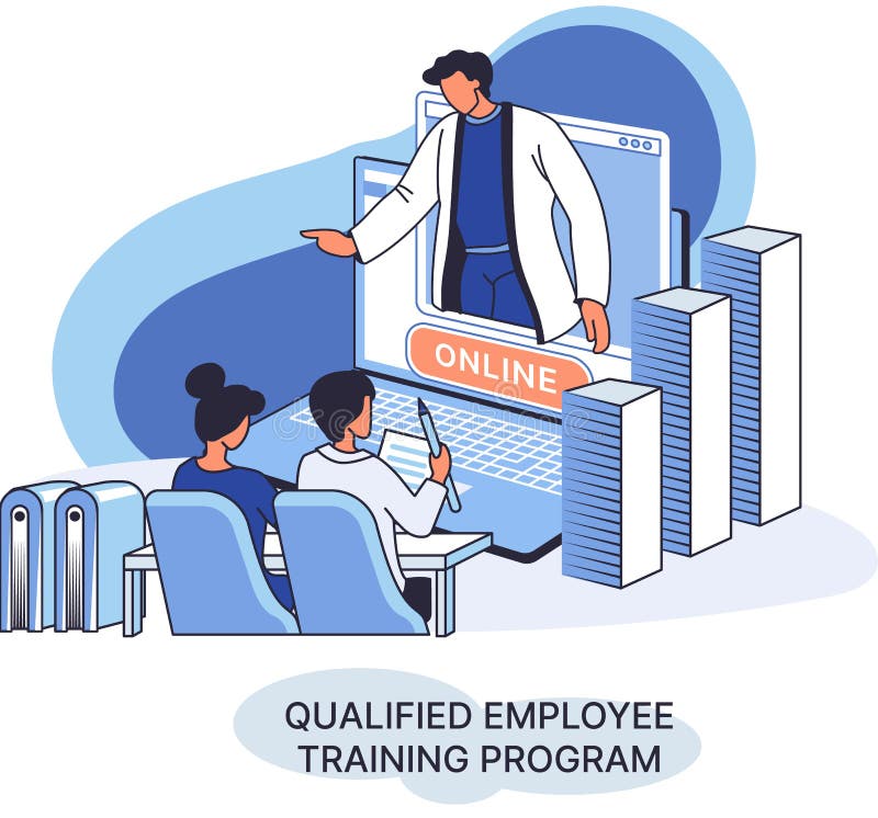 Qualified Employee Training Program. Group Business Team Workshop. Help ...