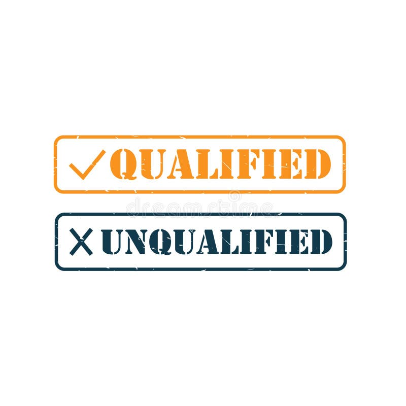 Qualified, Unqualified Road Sign Illustration Stock Illustration ...