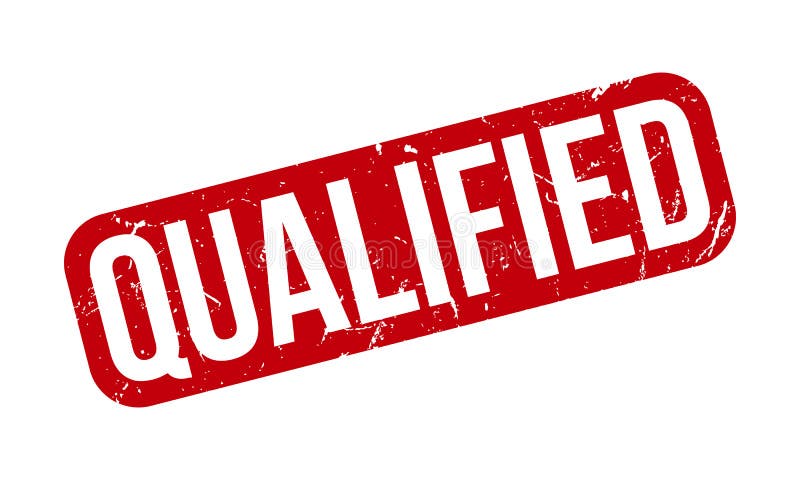 Qualified Rubber Stamp. Red Qualified Rubber Grunge Stamp Seal Vector ...