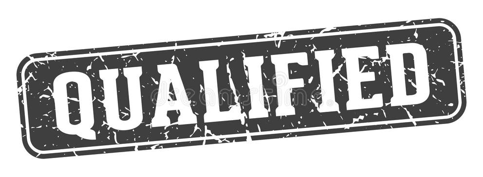 Qualified Rectangular Sign. Qualified Stamp Stock Illustration ...