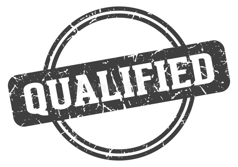 Qualified stamp stock vector. Illustration of qualified - 347664133