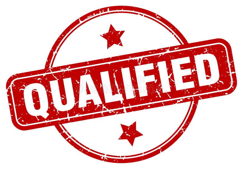 Qualified Stamp. Qualified Round Vintage Grunge Label Stock Vector ...