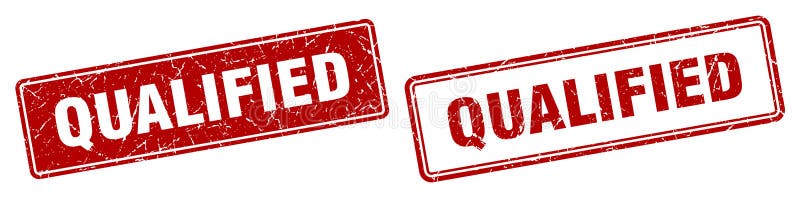 Qualified Square Grunge Rubber Stamp Stock Vector - Illustration of ...