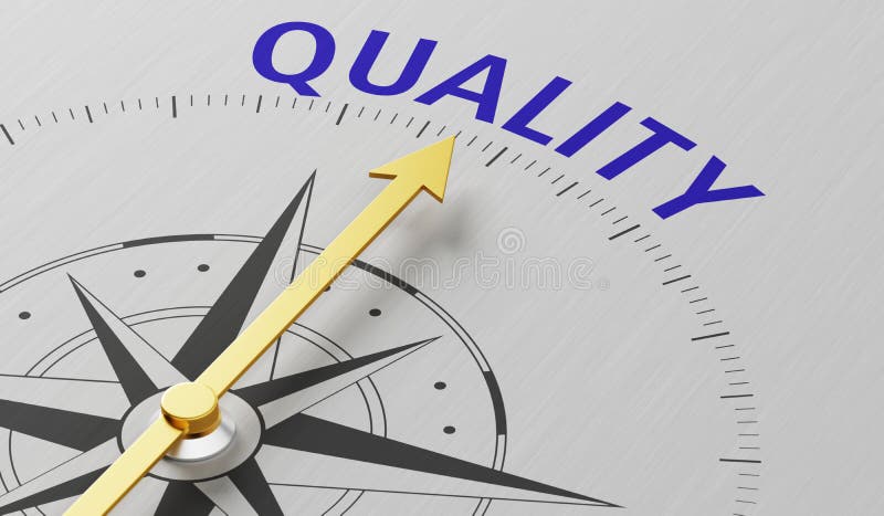 Quantité à la qualité illustration stock. Illustration du rouge - 10990656