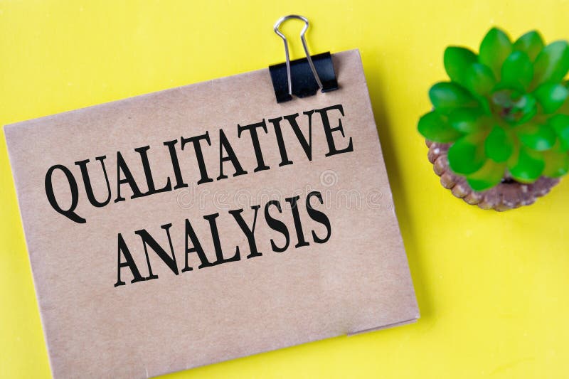 QUALITATIVE ANALYSIS - Words on Brown Paper on a Yellow Background with ...