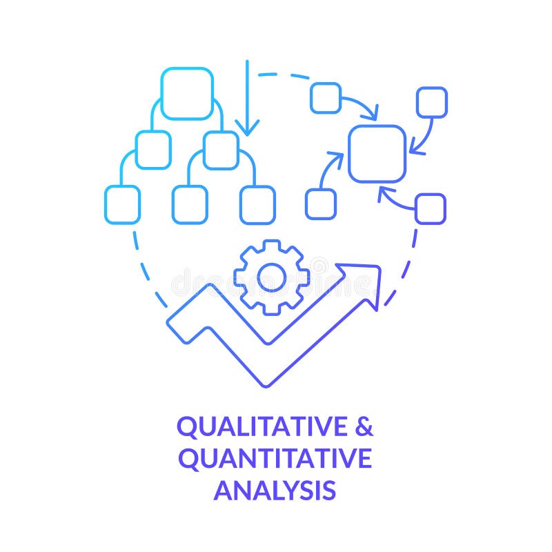 Qualitative and Quantitative Analysis Blue Gradient Concept Icon Stock ... Qualitative and Quantitative Analysis Blue Gradient Concept Icon Stock ...