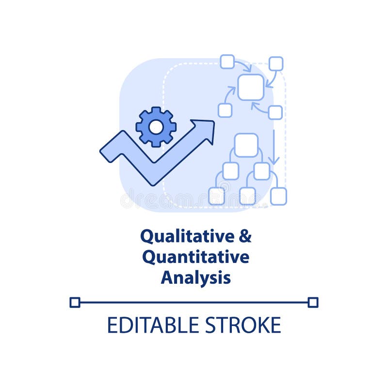 Qualitative and Quantitative Analysis Light Blue Concept Icon Stock ...
