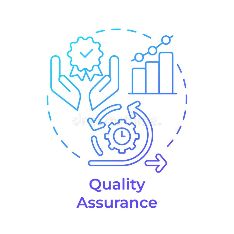 Quality Assurance Blue Gradient Concept Icon Stock Vector ...