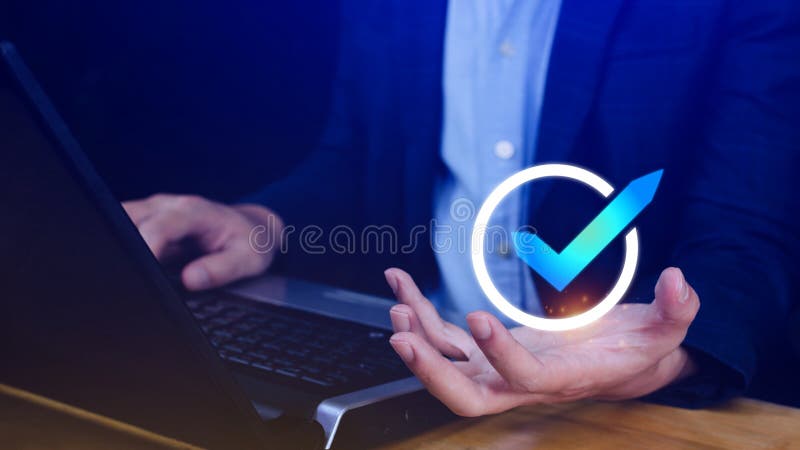 Quality Assurance Control Standards, Hand Shows the Sign of the Top ...