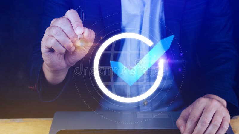 Quality Assurance Control Standards, Hand Shows the Sign of the Top ...