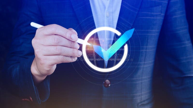 Quality Assurance Control Standards, Hand Shows the Sign of the Top ...