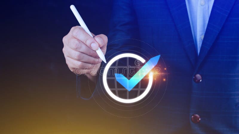 Quality Assurance Control Standards, Hand Shows the Sign of the Top ...