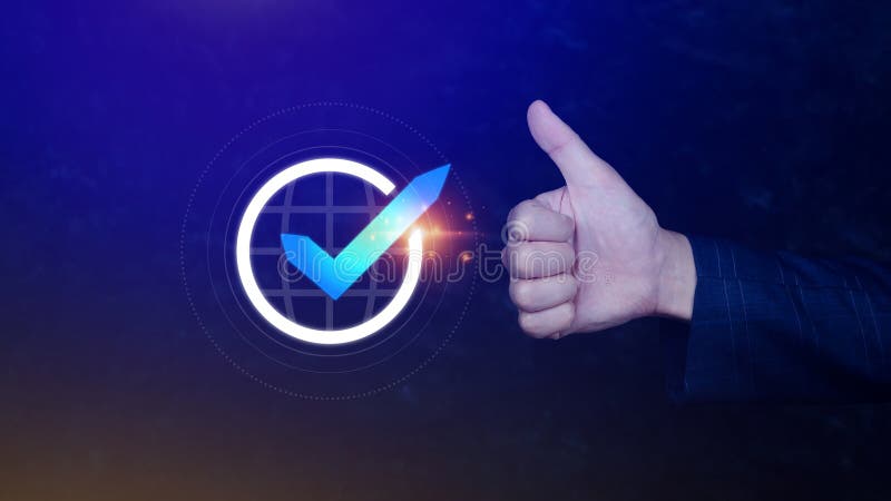 Quality Assurance Control Standards, Hand Shows the Sign of the Top ...