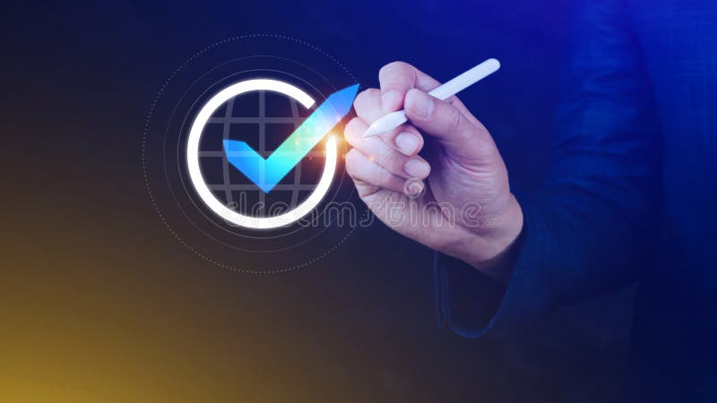 Quality Assurance Control Standards, Hand Shows the Sign of the Top ...