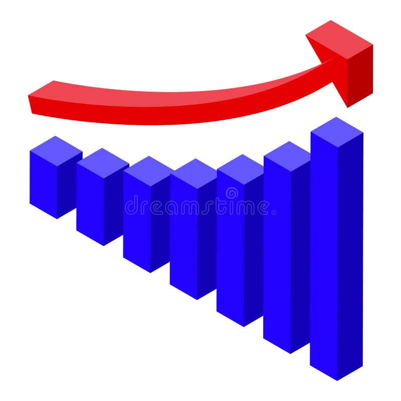 Quality Assurance Graph Chart Icon, Isometric Style Stock Vector ...