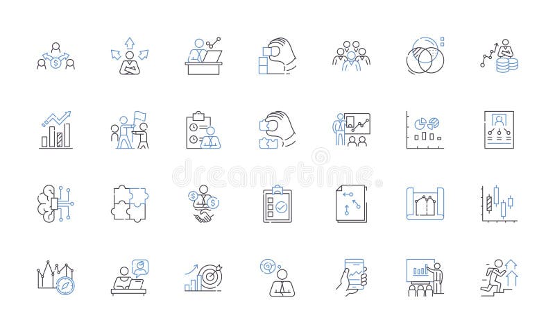 Quality Assurance Line Icons Collection Testing Compliance Inspection Oversight Control