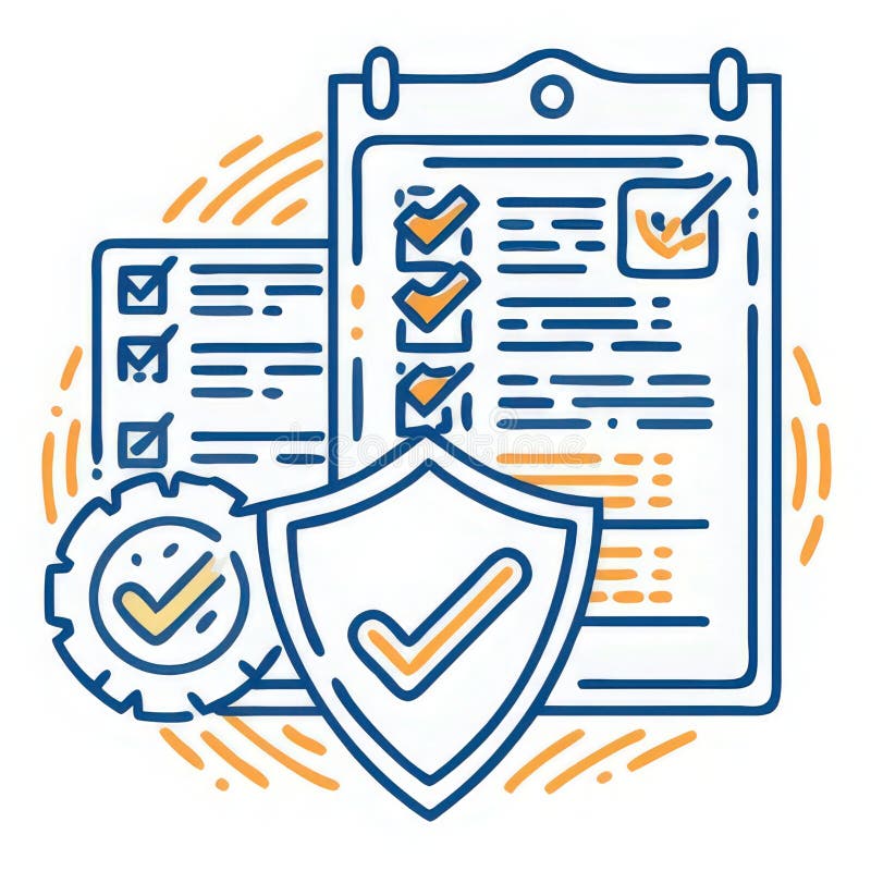 Quality Assurance Shield Icon with Approval Check Stock Illustration ...