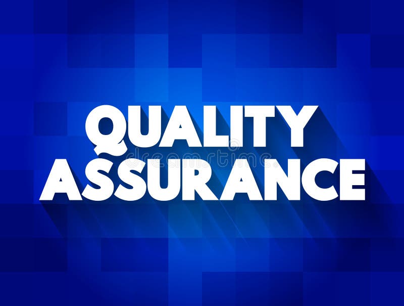 Quality Assurance Text Quote, Concept Background Stock Illustration ...