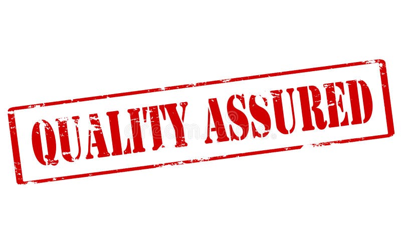 QUALITY ASSURED on Black Diamond Shaped Sticker Label. Stock ...