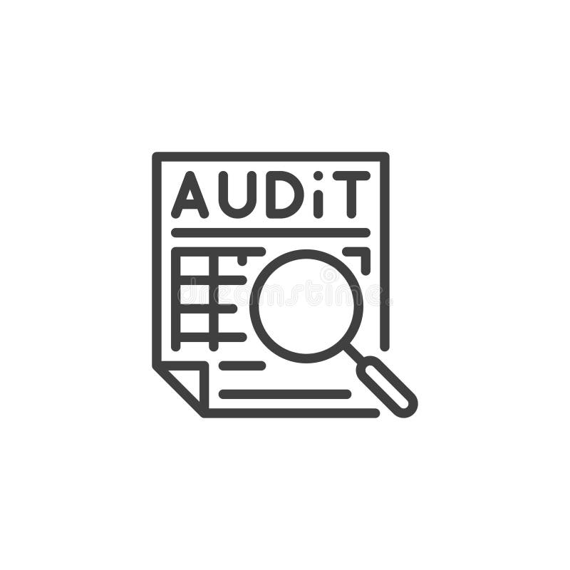 Quality Audit line icon stock vector. Illustration of list - 343568907