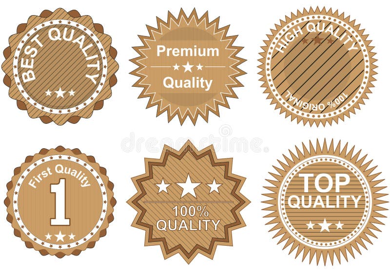 Quality badges stock vector. Illustration of banner, colorful - 26287618