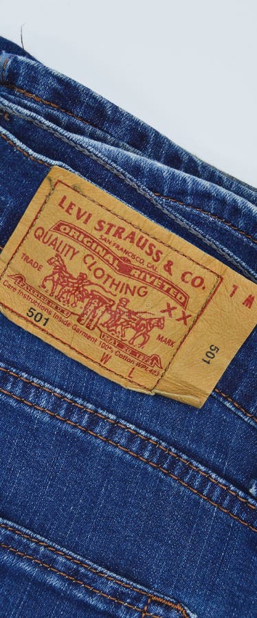 Levi Strauss Blue 501 Label Editorial Photography - Image of label ...