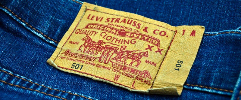 Levi Strauss 501 Label, Blue Jean Editorial Photo - Image of clothing ...