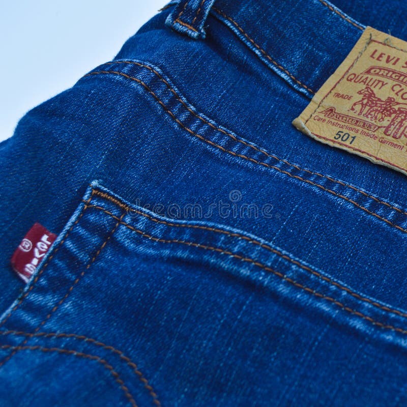 Levi Strauss 501 Label, Blue Jean Editorial Stock Photo - Image of ...