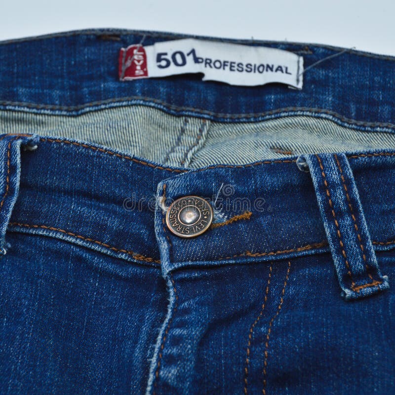 Levi Strauss 501 Label, Blue Jean Editorial Photography - Image of ...