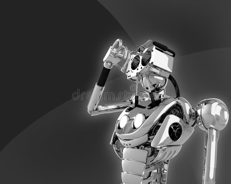 The Thinker Android editorial photography. Illustration of alien - 91814202