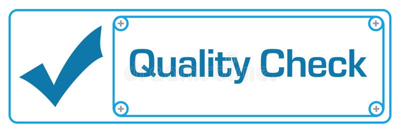Quality Check Blue Horizontal Border Stock Illustration - Illustration ...