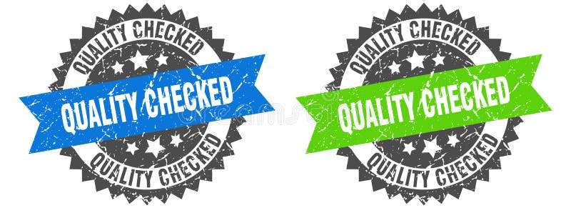 Quality Checked Band Sign. Quality Checked Grunge Stamp Set Stock ...