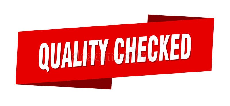 Quality Checked Banner Template. Quality Checked Ribbon Label Stock ...