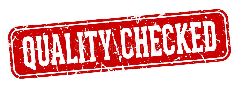 Quality Checked Rectangular Sign. Quality Checked Stamp Stock Vector ...