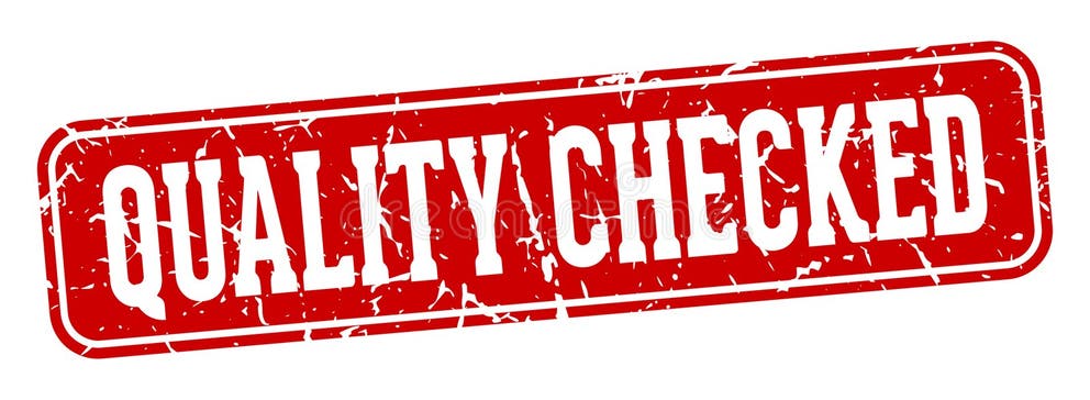 Quality Checked Rectangular Sign. Quality Checked Stamp Stock Vector ...