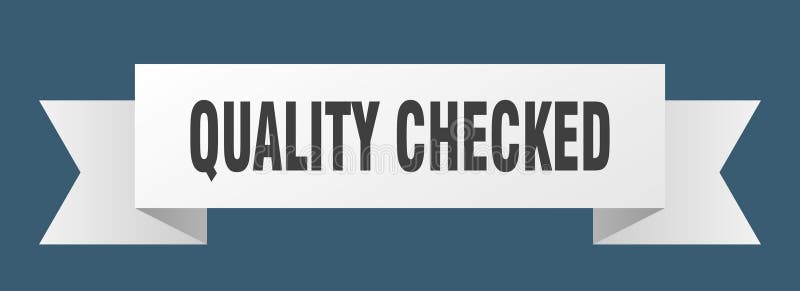 Quality checked ribbon. stock vector. Illustration of quality - 153640020