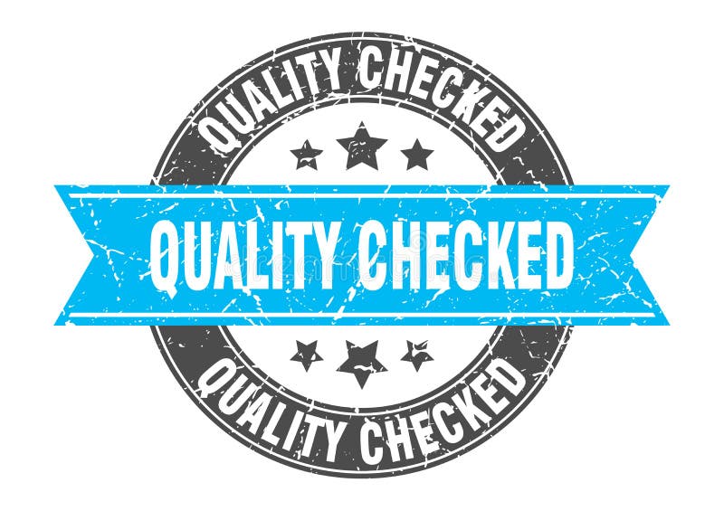 Quality checked stamp stock vector. Illustration of button - 162722461
