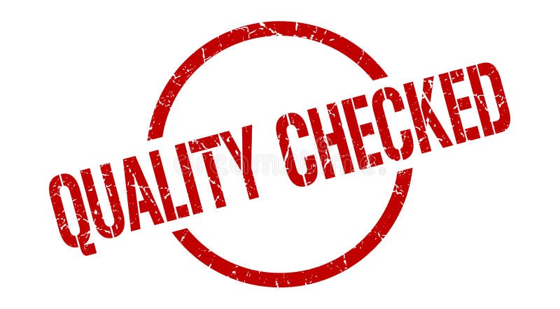 Quality checked stamp stock vector. Illustration of sticker - 136944474