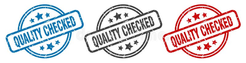 Quality Checked Stamp. Quality Checked Round Isolated Sign Stock Vector ...