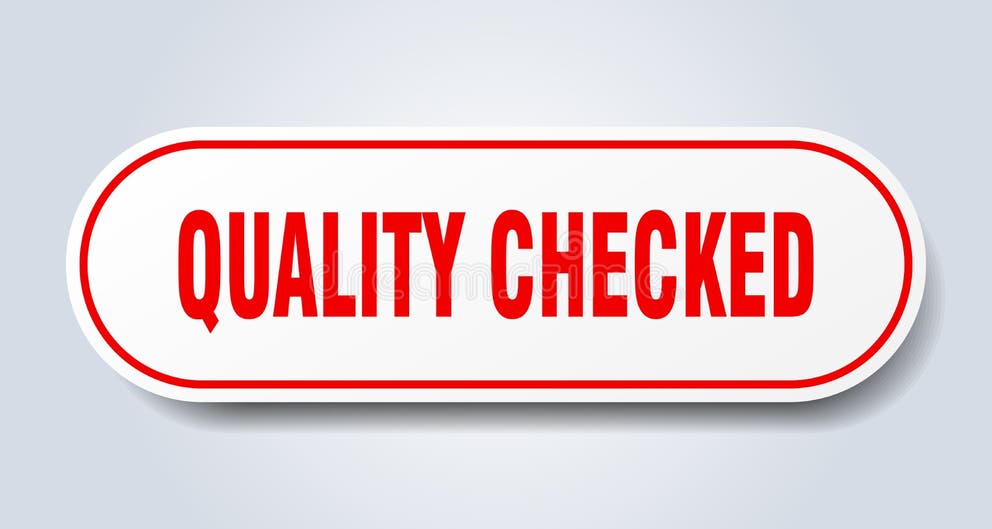 Quality checked sticker. stock vector. Illustration of banner - 158776797