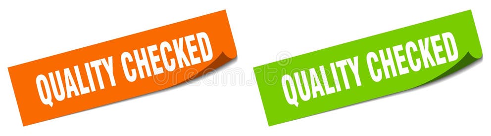 Quality Checked Sticker. Quality Checked Sign Set Stock Vector ...