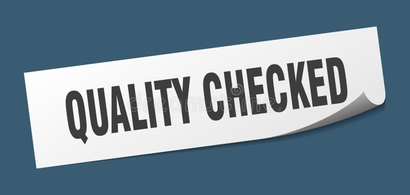 Quality checked sticker. stock vector. Illustration of paper - 153943609