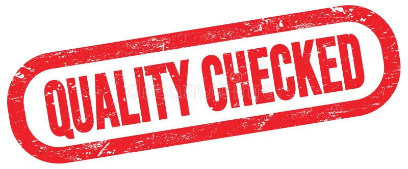 QUALITY CHECKED, Text Written on Red Stamp Sign Stock Illustration ...